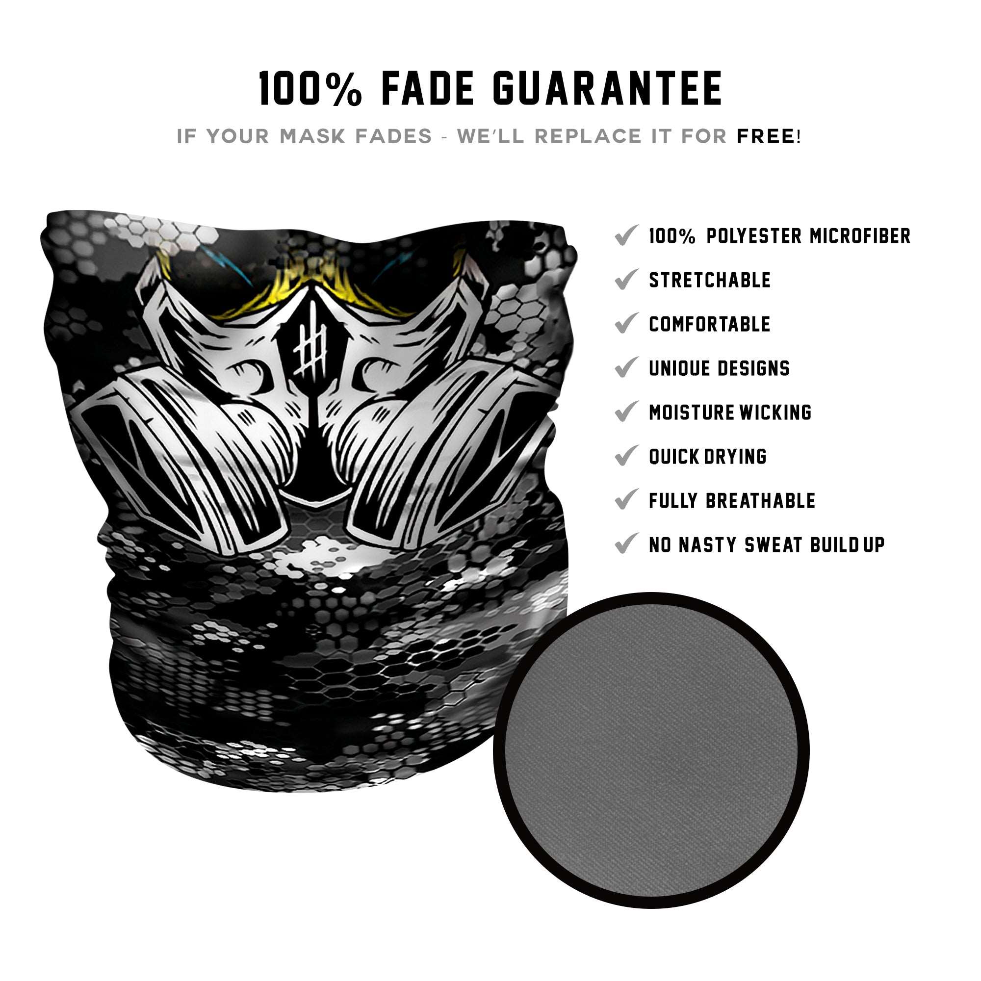 Gas Mask Neck Gaiter *Now with Sewn Edges* - Live Fast Gear