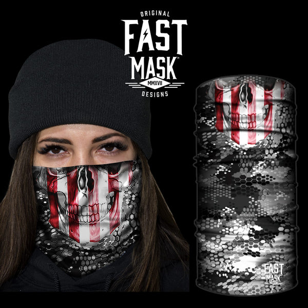 Red & White Skull Face Mask | Fast Mask - Live Fast Gear